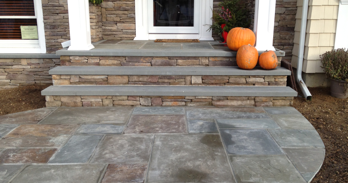 Natural Stone Landscape Design || Autumn Leaf