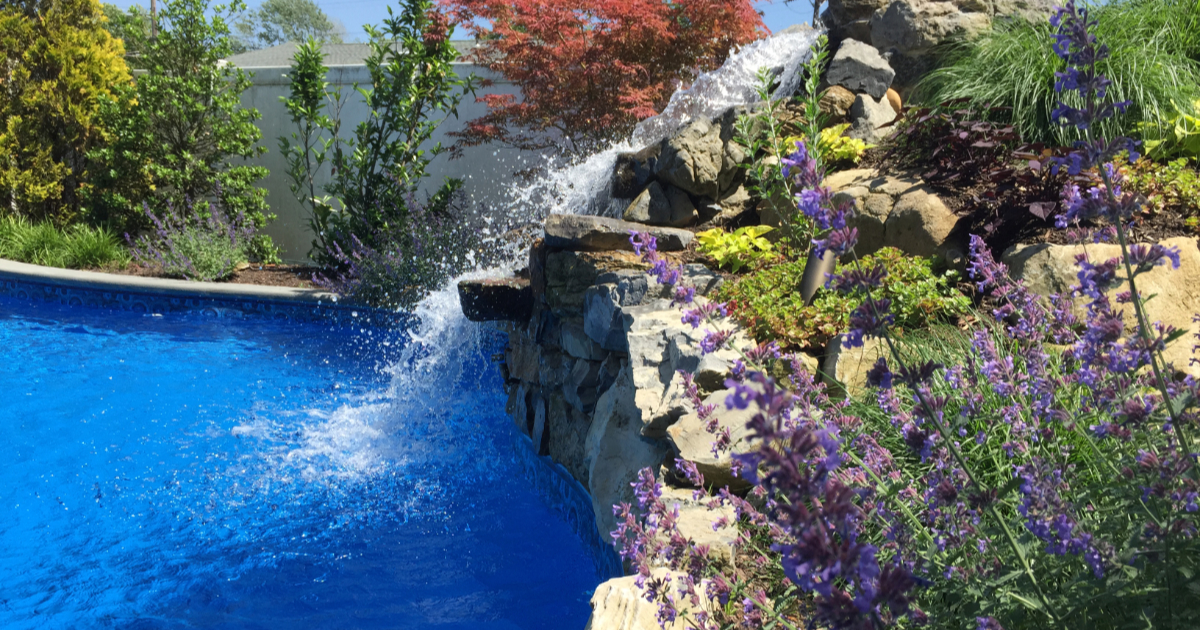 Pool Waterfalls Long Island | Autumn Leaf